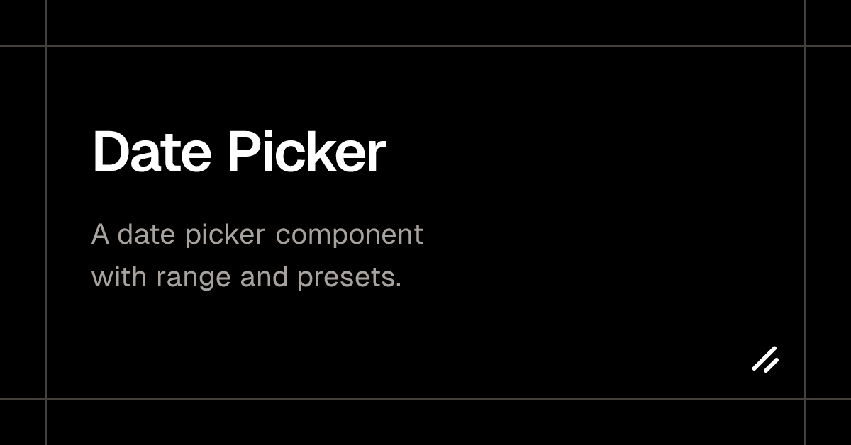 Date Picker - shadcn/ui