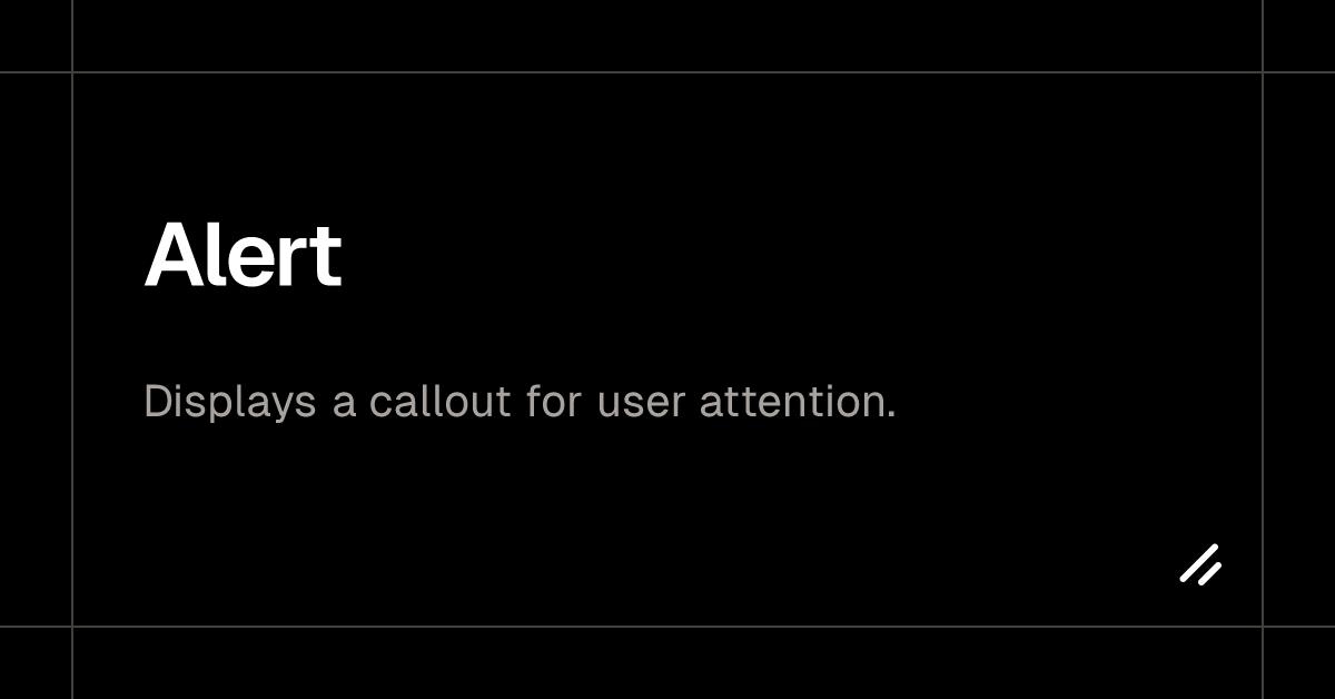 Alert - shadcn/ui