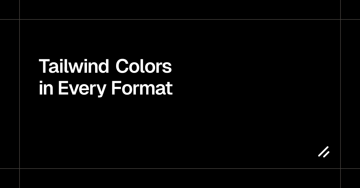 Tailwind Colors in Every Format - shadcn/ui